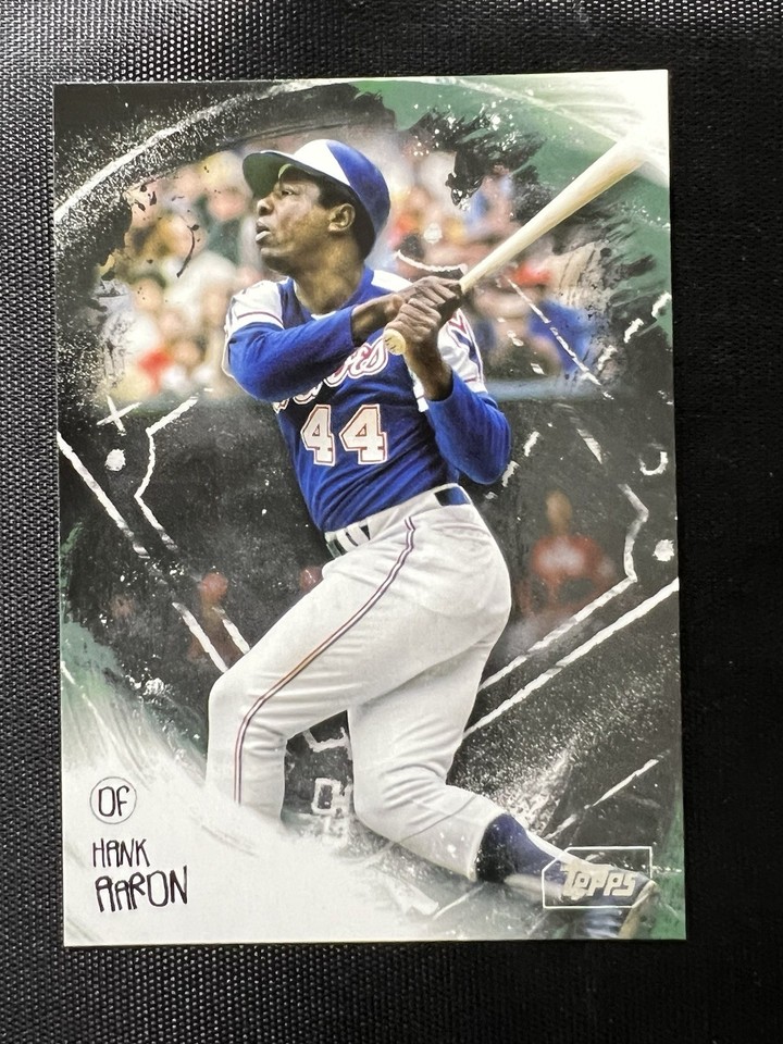 Hank Aaron - (4) Topps Refractor / Insert Lot, Plt Anniversary Ref ...