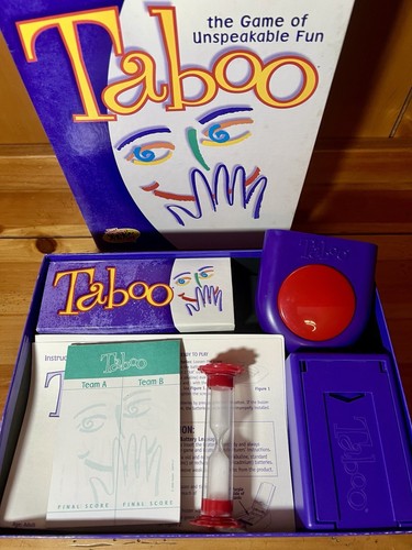 Taboo Board Game Creative Fun Word Play Hasbro Parker Brothers 2000 ...