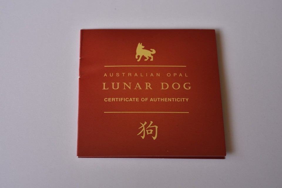 2018 Perth Mint $1 Australian Opal Lunar Dog 1oz Silver Proof Coin ...