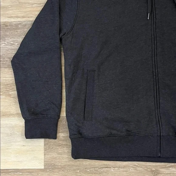 NWT Goodfellow & Co Ultra Soft Fleece Full Zip Hooded Jacket Black Size ...