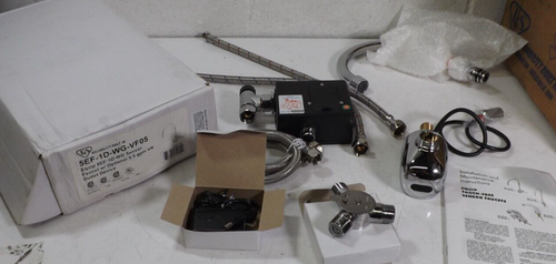 T&S Brass Equip Sensor Faucet: Wall Mount, 6-3/8 Spread Goosen 5EF-1D ...