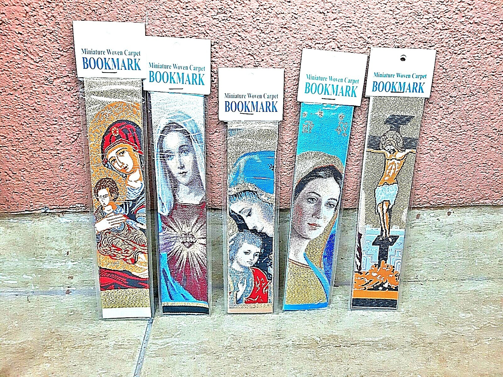 5pcs. Religious Catholic Bookmarks Virgin Mary Jesus Christ Tapestry ...