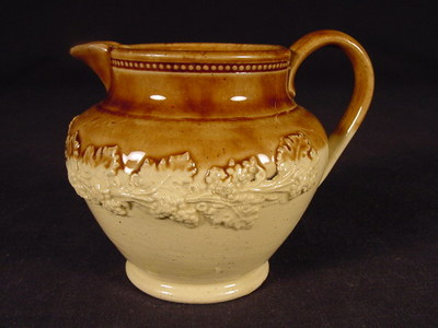 RARE ANTIQUE SMALL 1890s FLORAL PITCHER ROCKINGHAM YELLOW WARE MINT | eBay