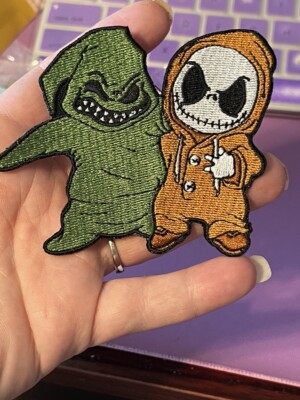 3.5" Jack Skellington Patch Nightmare Christmas Oogie Boogie Iron ...