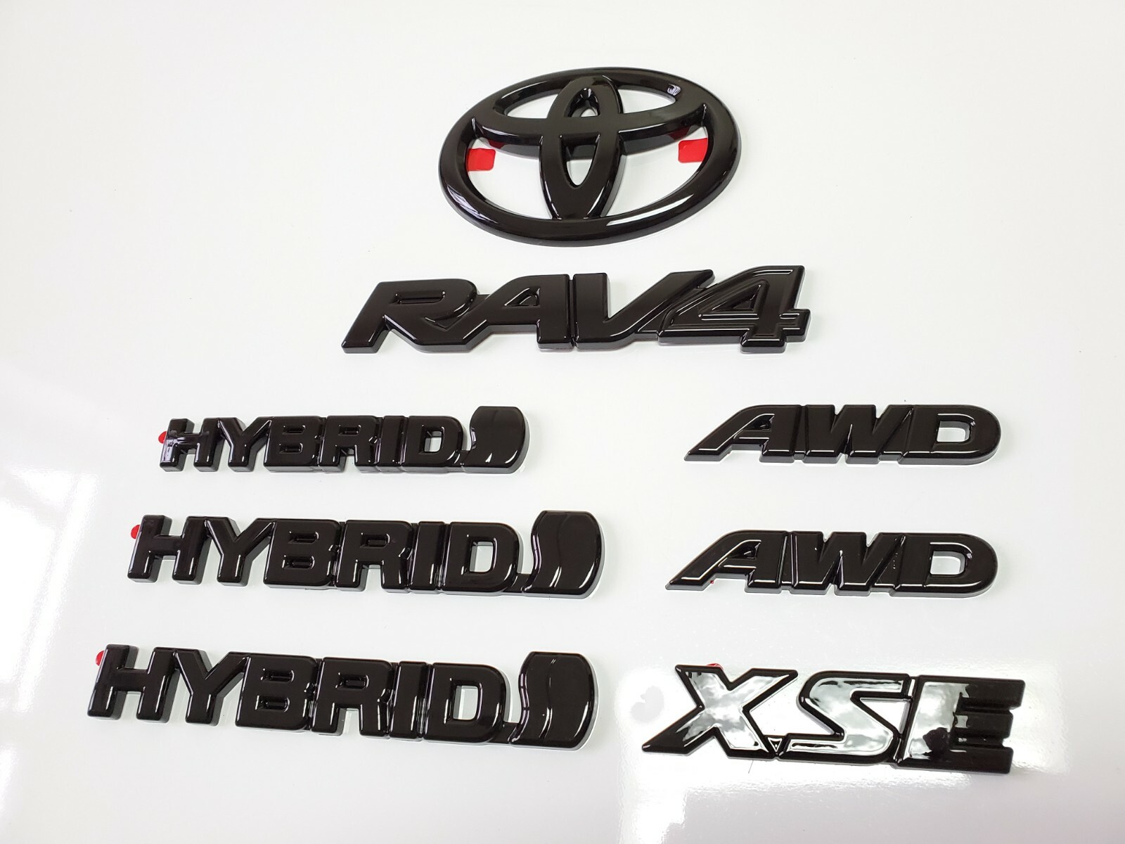2019-2023 TOYOTA RAV4 HYBRID XSE OVERLAY GLOSS BLACK EMBLEM GEN PT948 ...