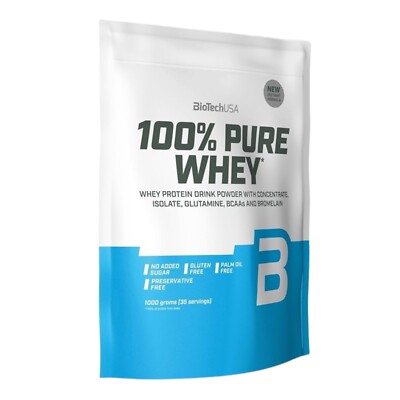 BIOTECH USA 100% PURE WHEY ISOLATE PROTEIN CONCENTRATE 1000G STRAWBERRY ...