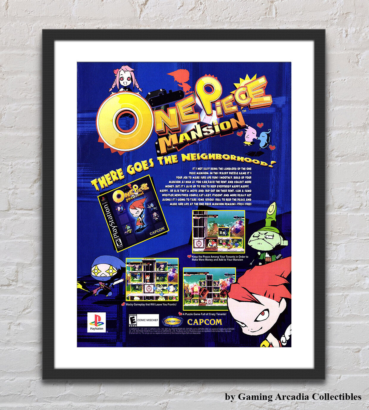 One Piece Mansion Playstation PS1 Glossy Promo Ad Poster Unframed G3938 ...