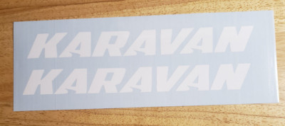 KARAVAN Replacement TRAILER DECAL Stickers - SET OF 2 - 18” white Boat ...