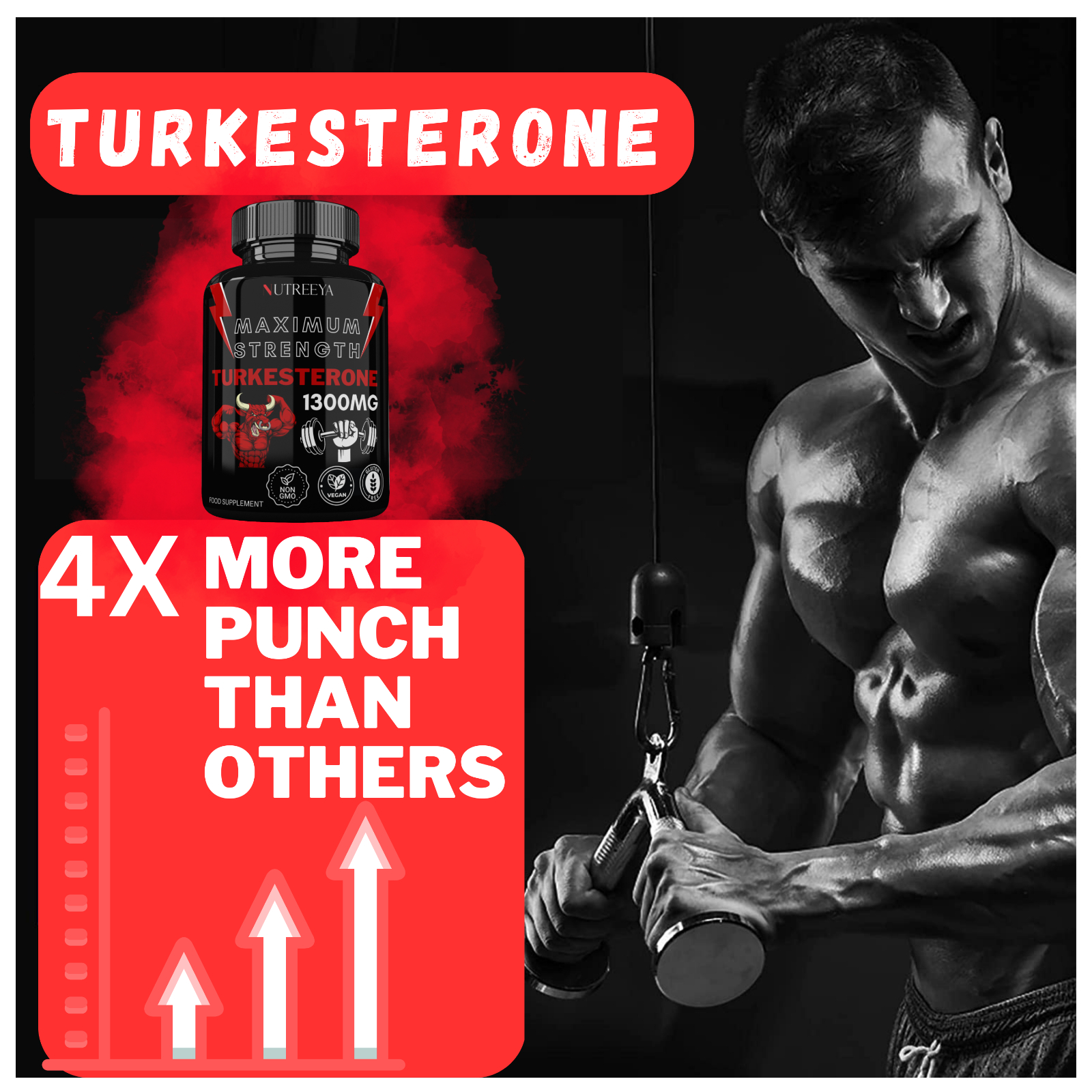 TURKESTERONE 1300mg 2 PACK TESTOSTERONE BOOSTER MAX STRENGTH POTENT | eBay