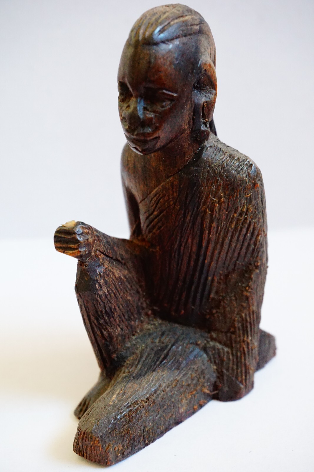 Vintage Hand Carved Wood African Man Figure Statue 3 ½" Tall | eBay