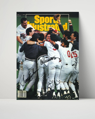 Twins Autograph SI Poster - 1991 World Series Champs - Minnesota ...
