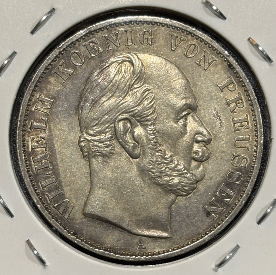 1871 German States Prussia 1 Thaler - William I "Siegestaler" 0.900 ...