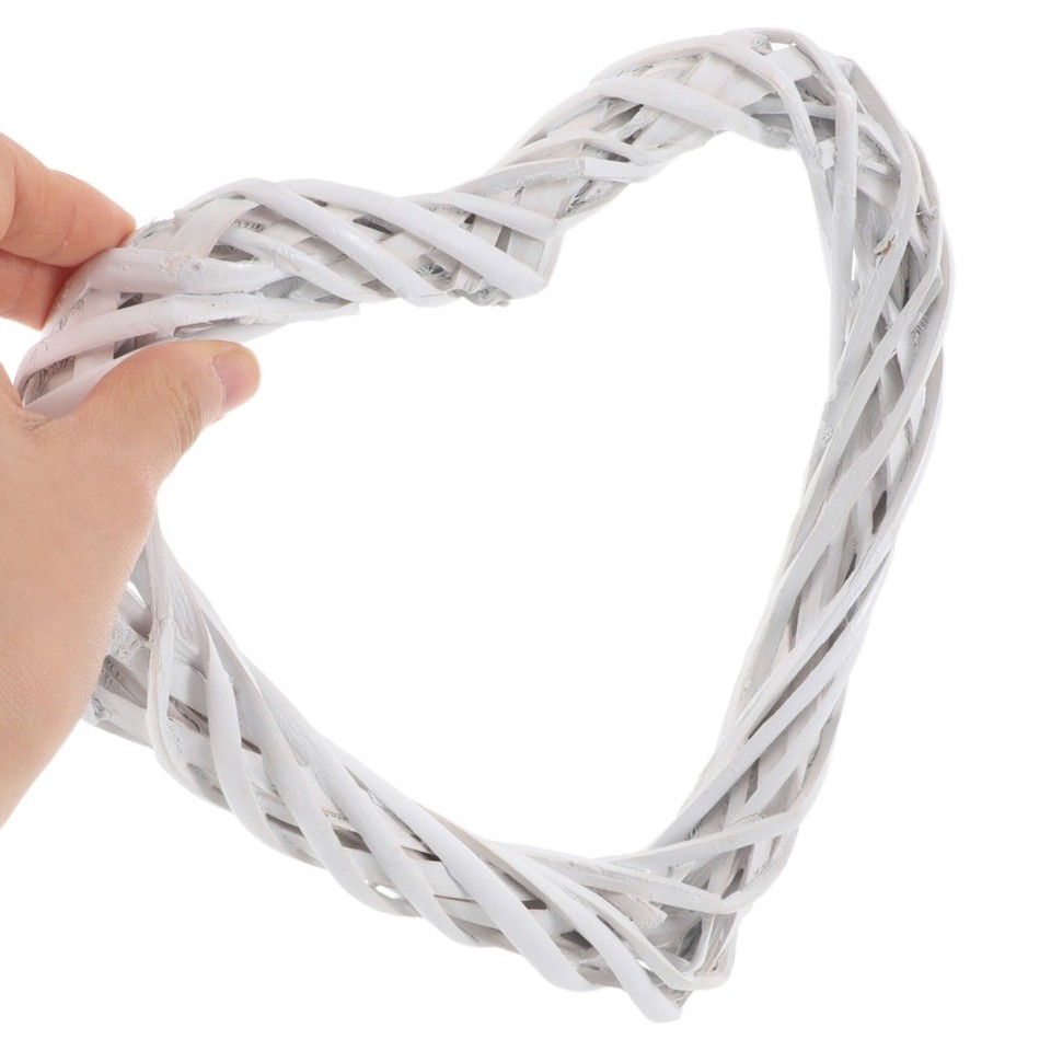 Grapevine Heart Wreath Ring: White Grapevine Garland For Valentines Day ...