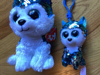 Ty SLUSH Flippable Husky 6” + Matching Keyclip | eBay