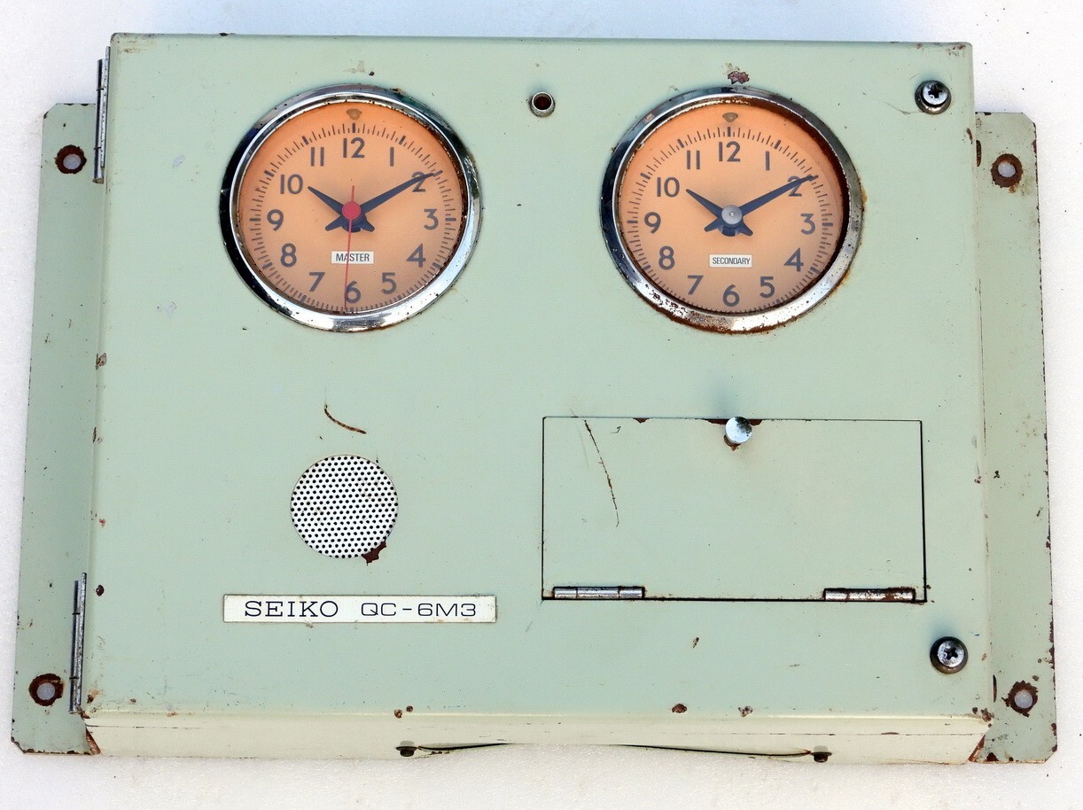 SEIKO JAPAN TYPE QC-6M3 SHIPS MARINE NAVIGATION QUARTZ MASTER CLOCK ...