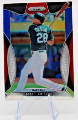 2019 Panini Prizm Matt Olson Red White & Blue Prizm #4 NM/MT OAKLAND ...