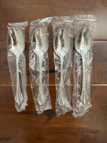 Oneida BANCROFT FORTUNE Stainless Set of 4 Soup Spoons 6 7/8 UNUSED ...