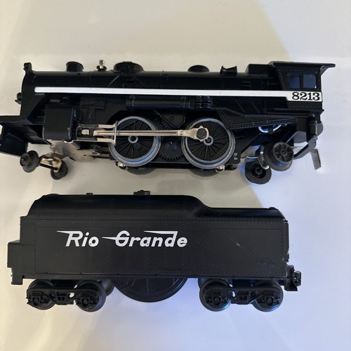 LIONEL O GAUGE 2-4-2 DIECAST RIO GRANDE STEAM LOCOMOTIVE #8213 + RATTLE ...