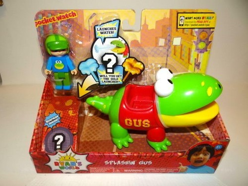 NEW Ryan's World SPLASHIN' GUS Vehicle & Action FIGURE Surprise Mystery ...
