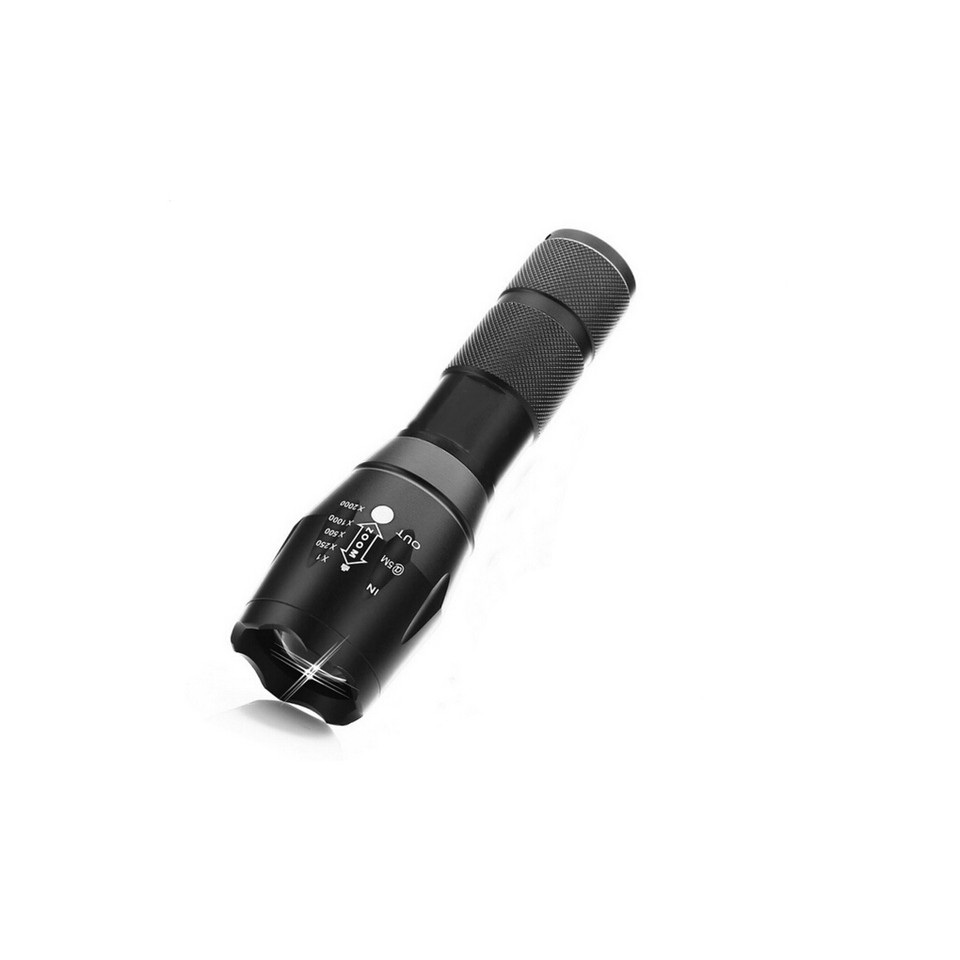 A100 Zoomable Single Mode 10W 6500K LED 1200 Lumen Portable Flashlight ...
