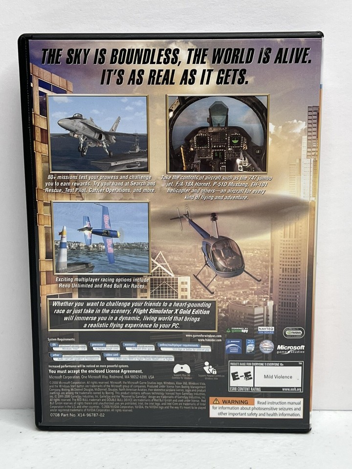 Microsoft Flight Simulator X Gold Edition PC Windows Acceleration With ...