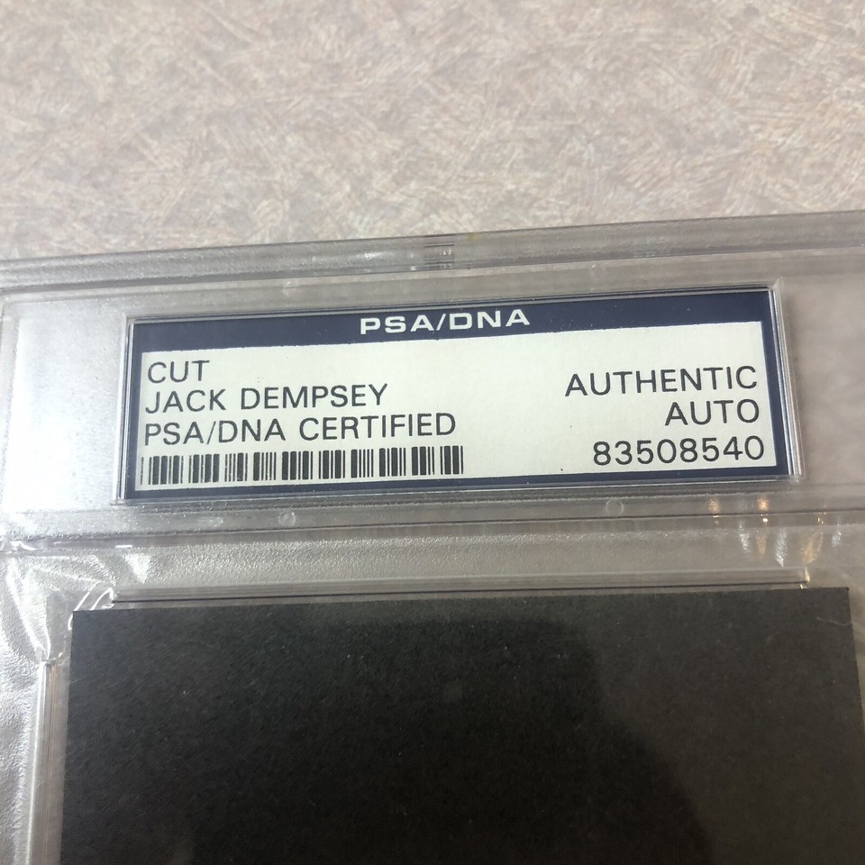 JACK DEMPSEY SIGNED PSA DNA AUTOGRAPH SLABBED AUTHENTIC AUTO | eBay