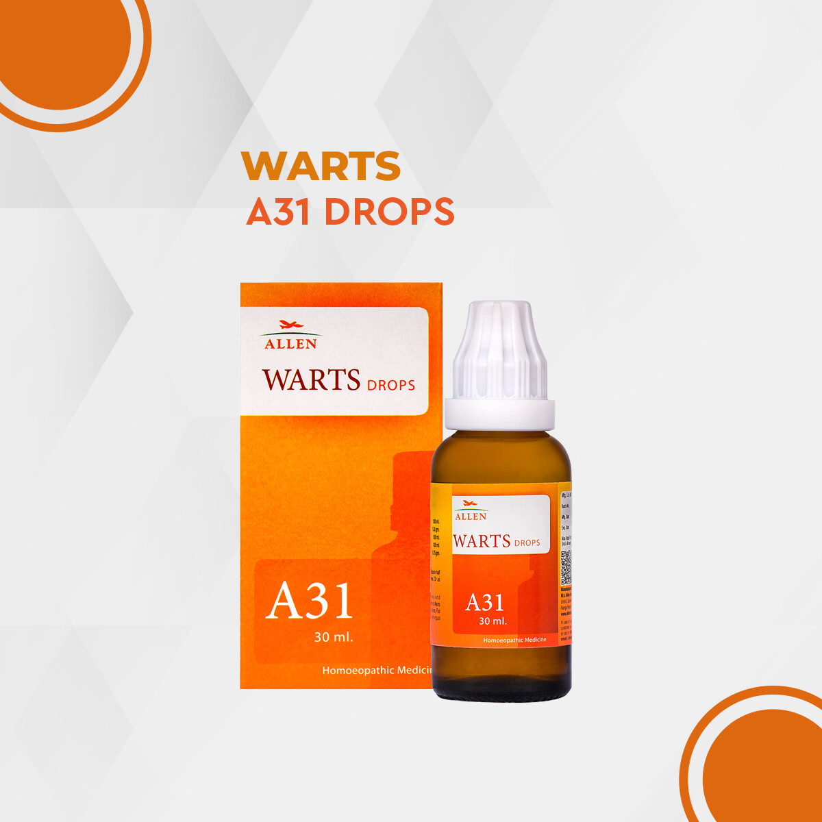 Allen A31 Wart Drops (30ml) Acts well in All Kinds of Wartsand Corns ...