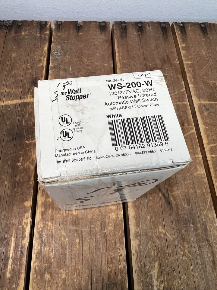 WATT STOPPER WS-200-W Automatic Wall Switch 120/277V WHITE NIB | eBay