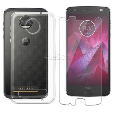 Screen Protector+Soft TPU Protective Case for Motorola Moto Z2 Force ...