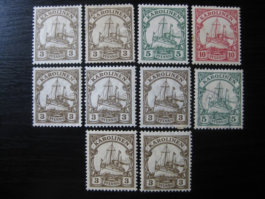 KAROLINEN GERMAN COLONY valuable stamp collection w/ Kaiser Yachts! | eBay