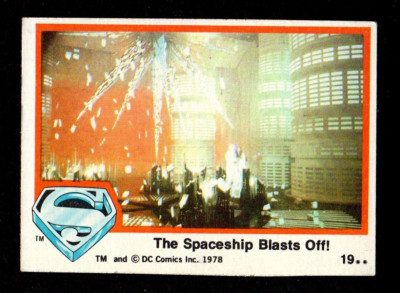 1978 Superman Movie Card DC Comics #19 "The Spaceship Blasts Off!" EX+ ...