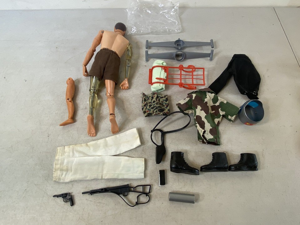 GI JOE Mike Powers Power Vintage g.i. joe Cyborg Bionic Man parts Lot ...