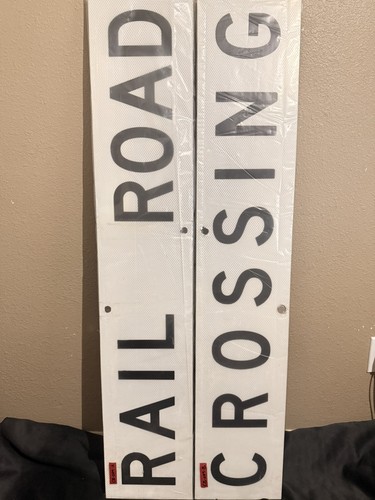 Railroad Crossing Crossbuck Sign 48"x9" Heavy Duty Aluminum Street ...