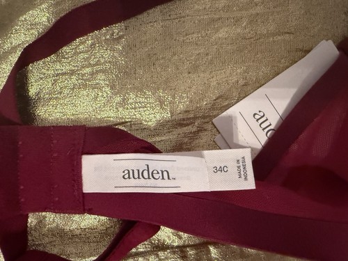 NWT Auden Sheer Unlined Demi Coverage Underwire Bra Color Shown Size ...