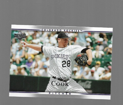 Aaron Cook 2007 Upper Deck Series 1 #314 Colorado Rockies | eBay