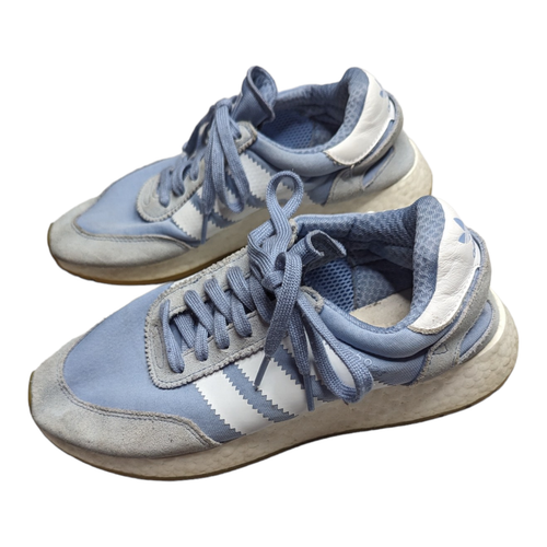 Adidas Women's Iniki Sky Blue White Striped Low Top Lace Up Running ...