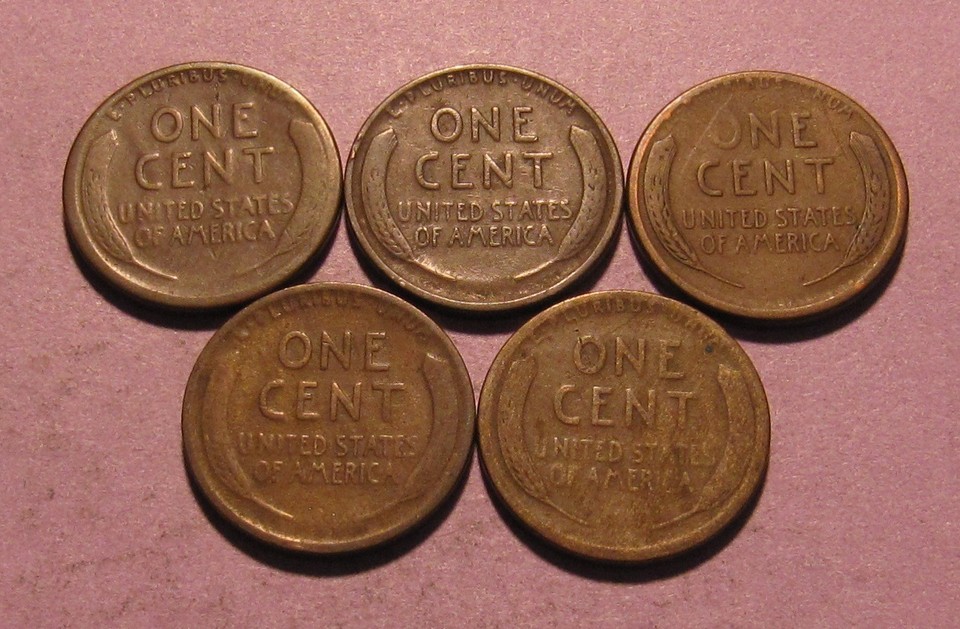 1916 S to 1920 S (5 Coins) Lincoln Cent Penny - Mixed Condition - ES4 ...