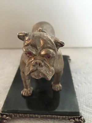 Russian Silver Bulldog with Diamond Studded Gold Collar | eBay
