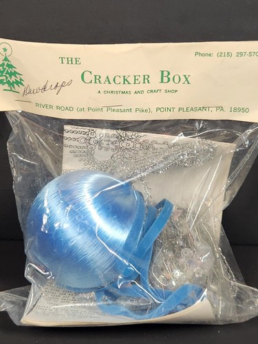 Vintage NOS The Cracker Box Christmas ornament kit "Dewdrops" | eBay