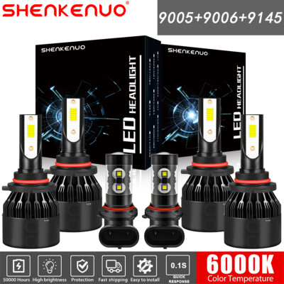 For Toyota Matrix 2003-2008 - 6X White Combo LED Headlight Fog Light ...