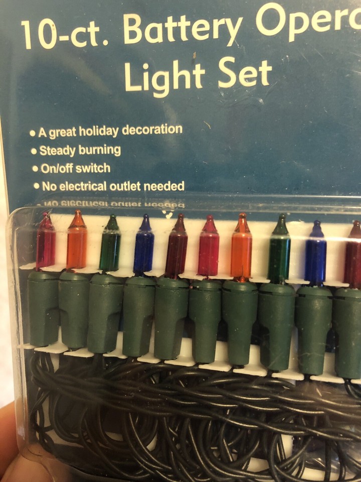 3 Sets of 10 ct Multi Color Battery Operated Light Set On/off Switch ...