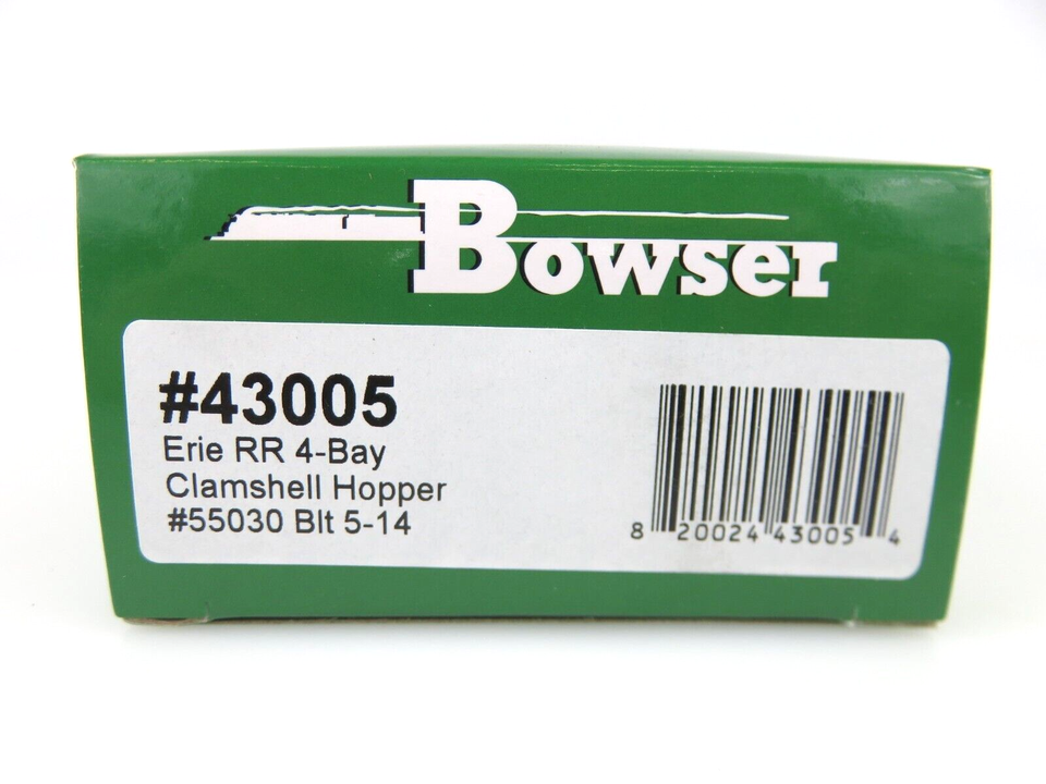Bowser 43005 HO Scale H21a 4-Bay Hopper with Clamshell Doors Erie RR ...