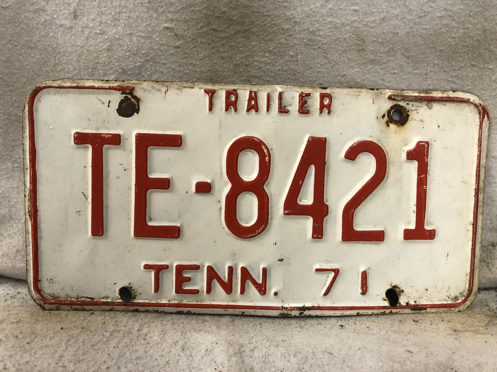 Vintage 1971 Tennessee Trailer License Plate | eBay