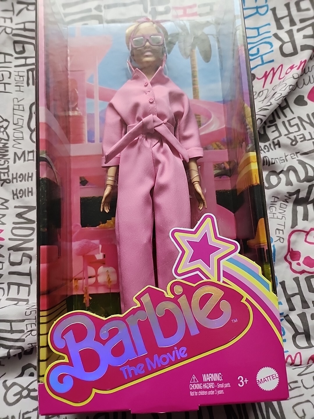 Barbie the Movie Collectible Doll Margot Robbie in Pink Power Jumpsuit ...