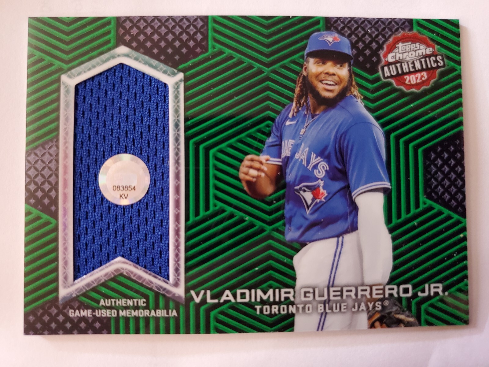 2023 Topps Chrome Authentics Relic Vladimir Guerrero Jr. Green Parallel ...
