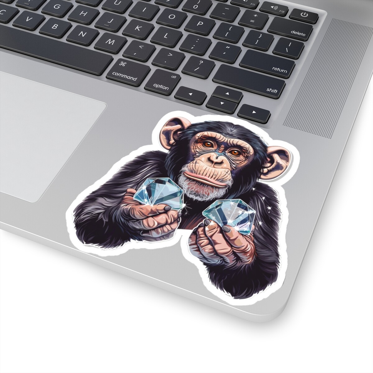 Diamond Hand GME Apes Meme Stonk To the Moon Holder Kiss-Cut Vinyl ...