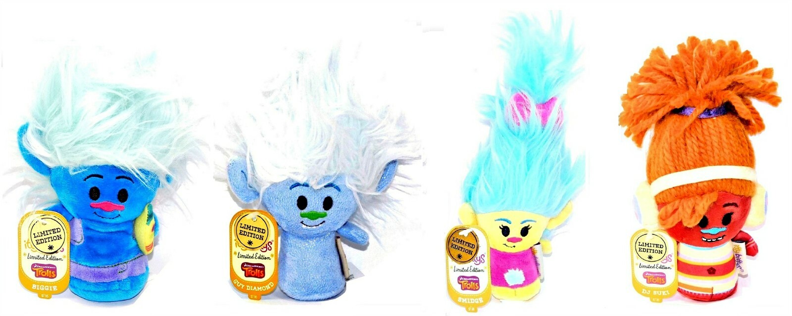 Hallmark Itty Bittys Trolls Biggie Guy Diamond Smidge Suki Limited ...