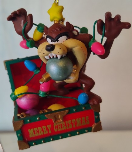 TAZMANIAN DEVIL Looney Tunes Christmas ORNAMENT Taz Tree Hanging Lights ...