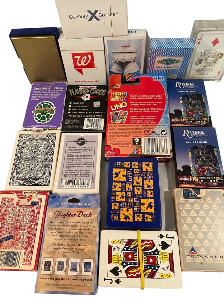 Lot of 18 Vintage Playing Cards - Various Sets, Ritz Carlton, Delta ...