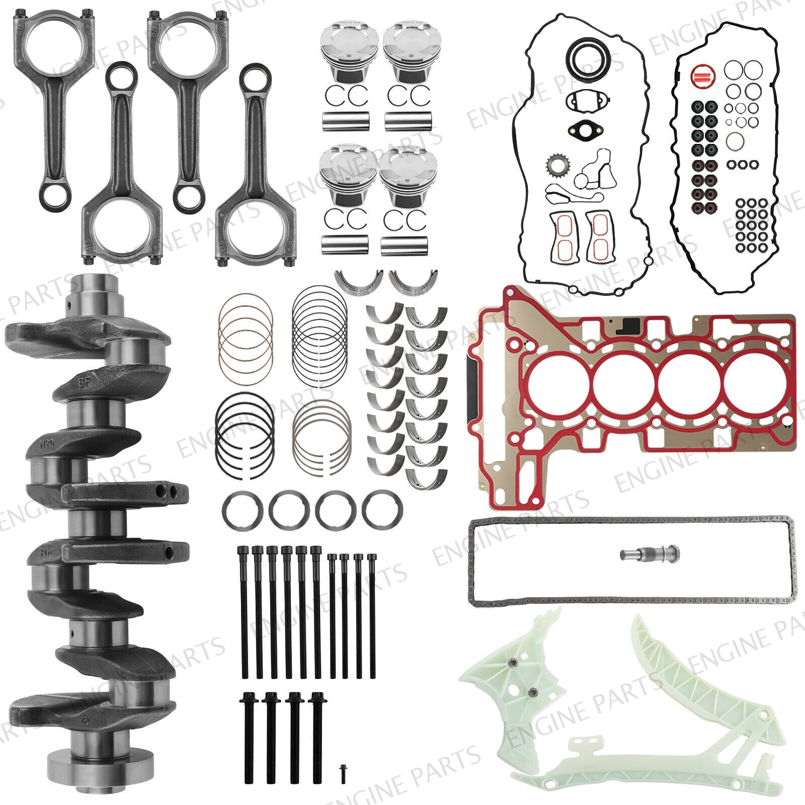 N20 2.0L Engine Overhaul Rebuild Kit Crankshaft Conrod Piston Gasket ...
